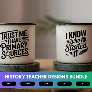 History Teacher SVG Bundle | Funny History Quotes, School Cut Files for ...