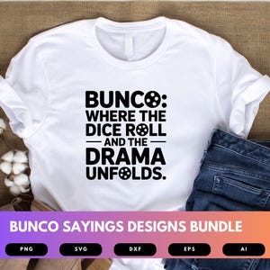 Bunco SVG Bundle | Funny Dice Game Sayings, Party Clipart & Cricut Cut ...