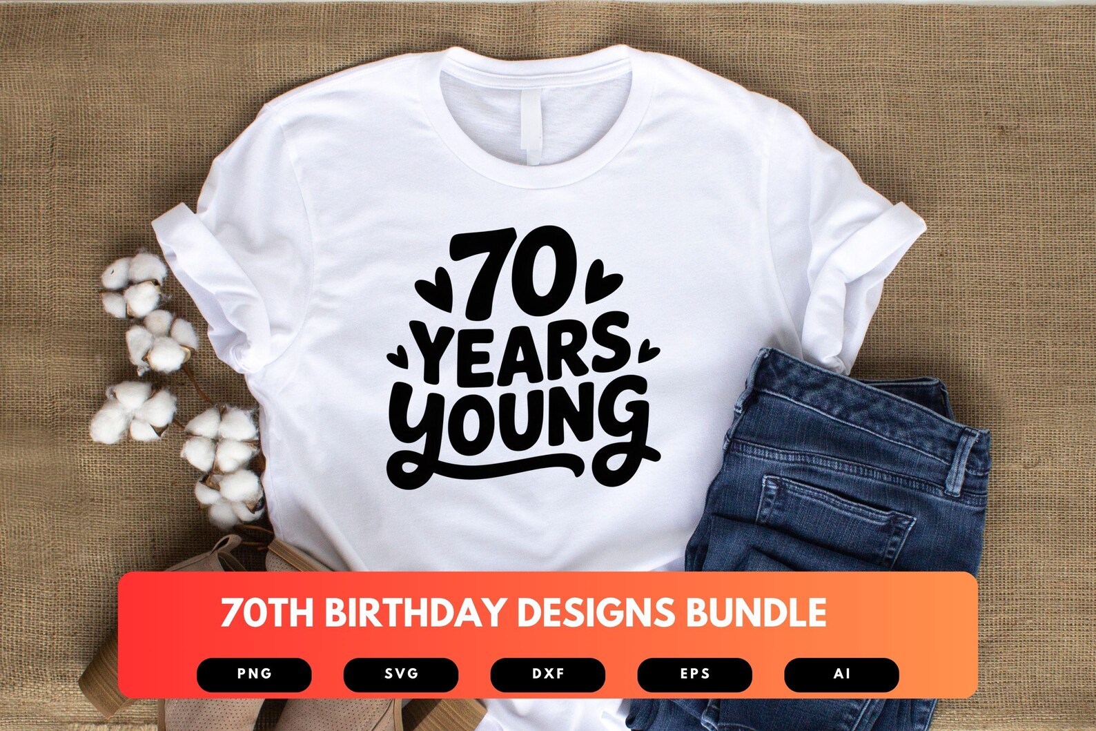 70th Birthday SVG Bundle | Funny Seventy Clipart, Milestone Birthday ...