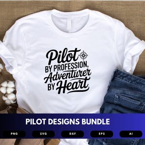 Pilot SVG Bundle | Aviation Clipart, Pilot Quote Cut Files for Cricut ...