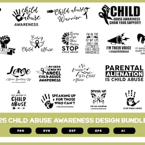 Child Abuse Awareness Design Bundle | Child Abuse Awareness Shirt ...