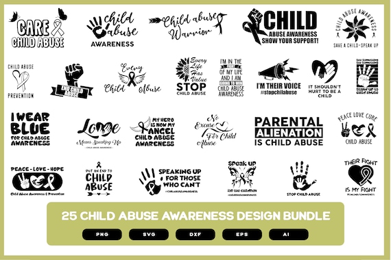 Child Abuse Awareness Design Bundle Child Abuse Awareness - Etsy