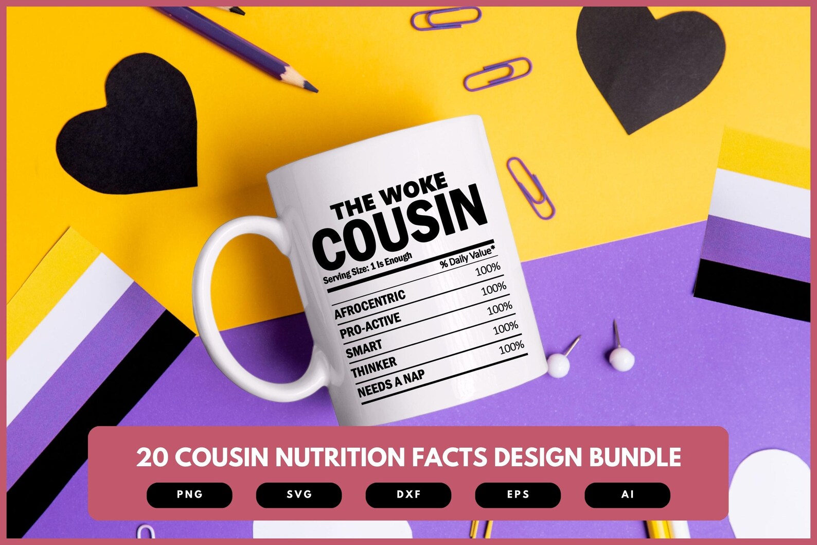 Cousin Nutrition Facts Design Bundle Cousin Nutrition Design Cousin SVG ...
