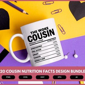 Cousin Nutrition Facts Design Bundle Cousin Nutrition Design Cousin SVG ...