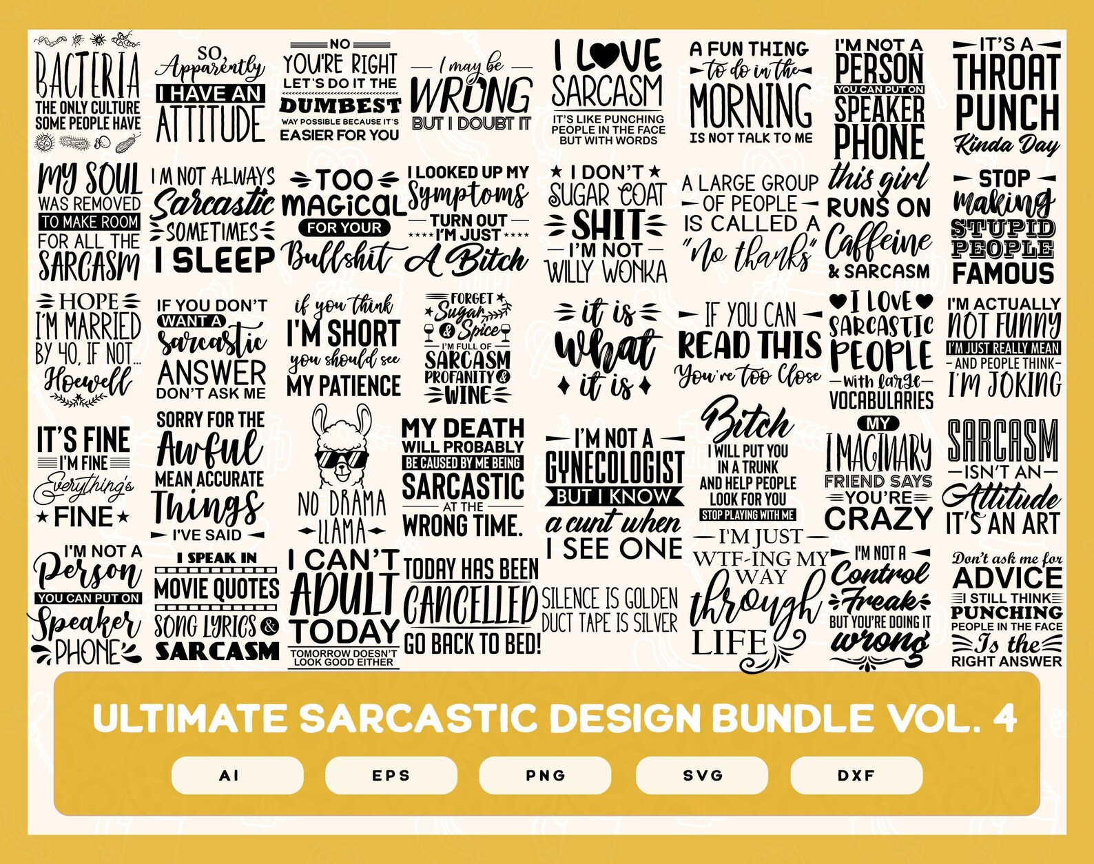 Sarcastic Svg Bundle Designs | Sarcastic Shirts Mugs | Sarcastic ...