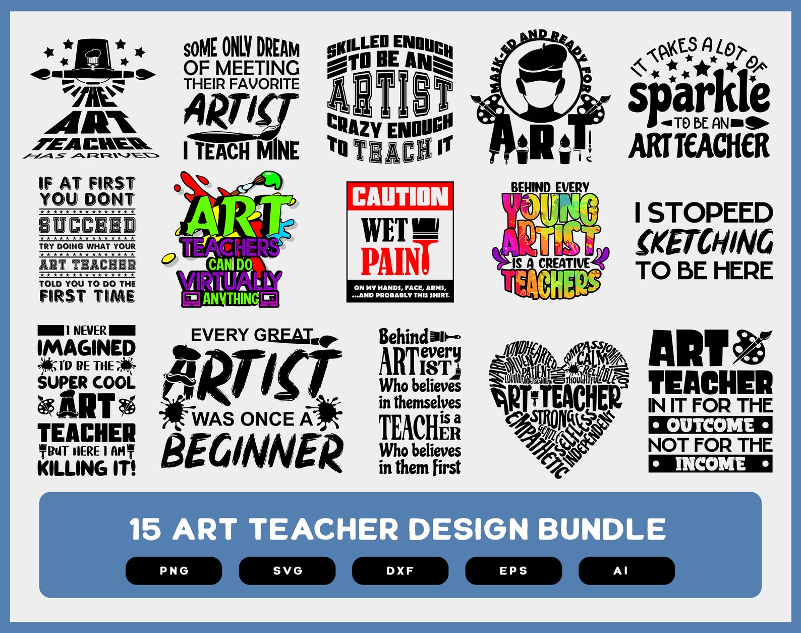 Art Teacher Design Bundle SVG | Art Teacher SVG | Art SVG Bundle ...
