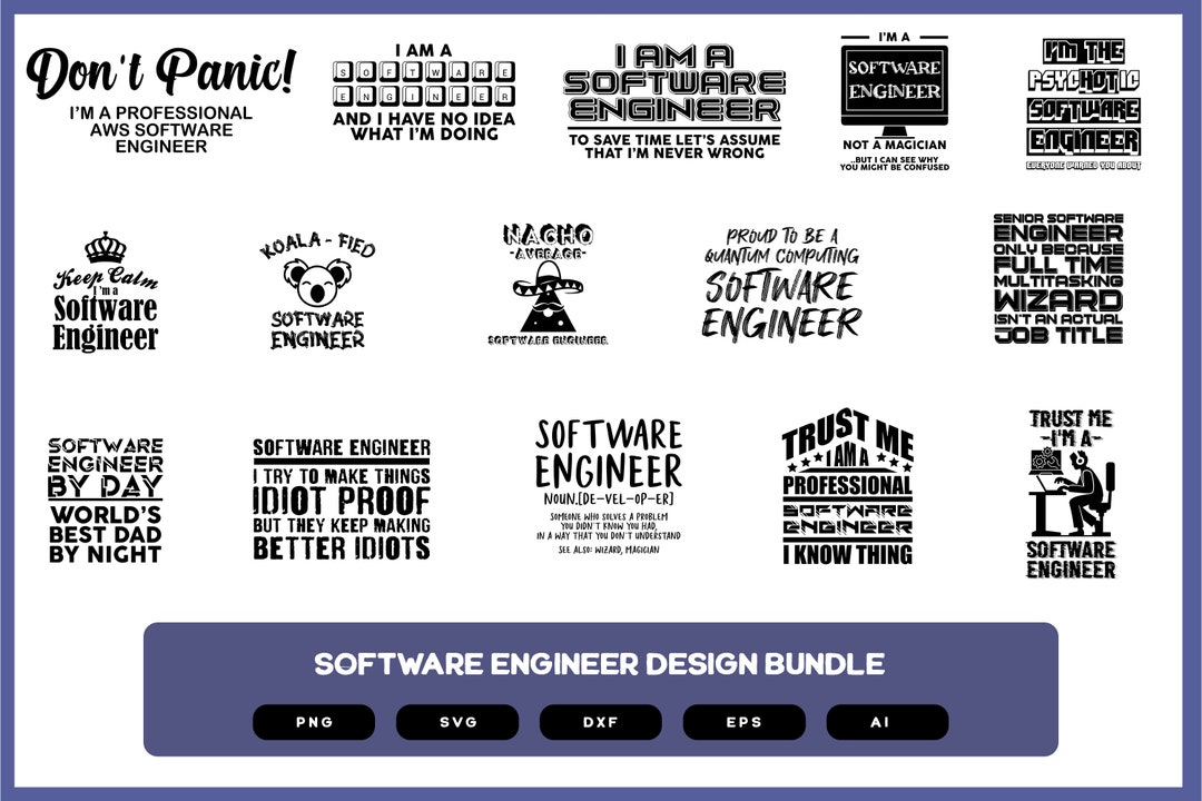 Software Engineer Design Bundle Software Engineer Shirt - Etsy