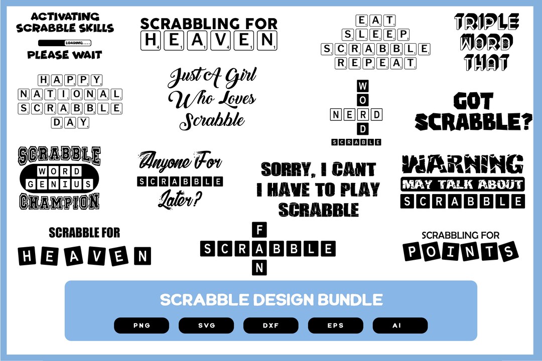 Scrabble Design Bundle | Scrabble Shirt Design | Funny Scrabble Design ...