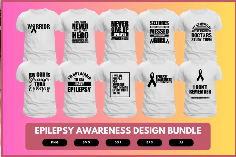 Epilepsy Awareness Design Bundle | Epilepsy Design | Epilepsy Awareness ...