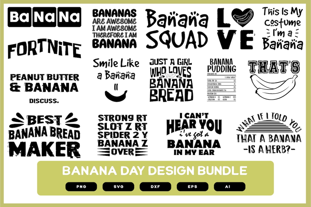 Banana Day Design Bundle | Banana Day | National Banana Day | Funny ...
