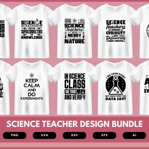 Science Teacher Design Bundle | Funny Science Teacher | Science Teacher ...