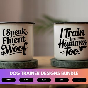 Dog Trainer SVG Bundle | Dog Training Clipart, Pet Obedience Silhouette ...