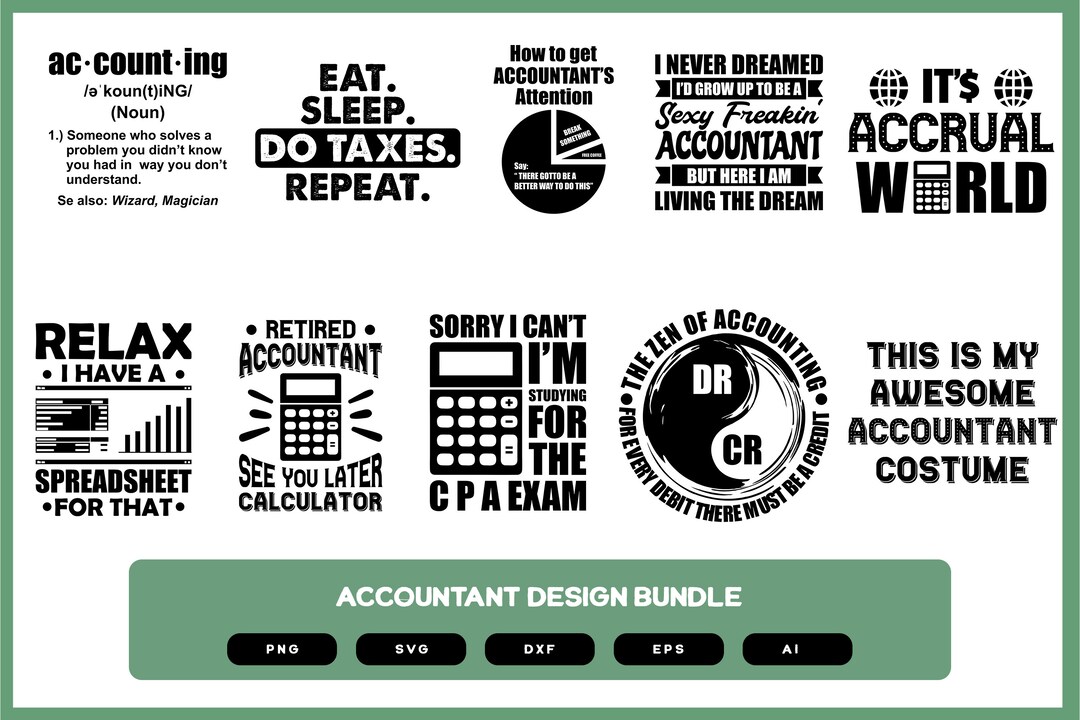Accountant Design Bundle | Accountant Design | Accountant Shirt ...