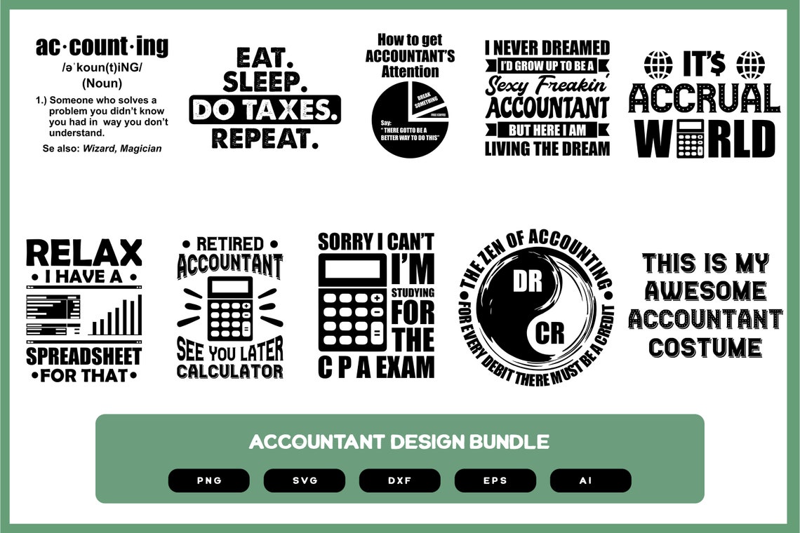 Accountant Design Bundle Accountant Design Accountant - Etsy