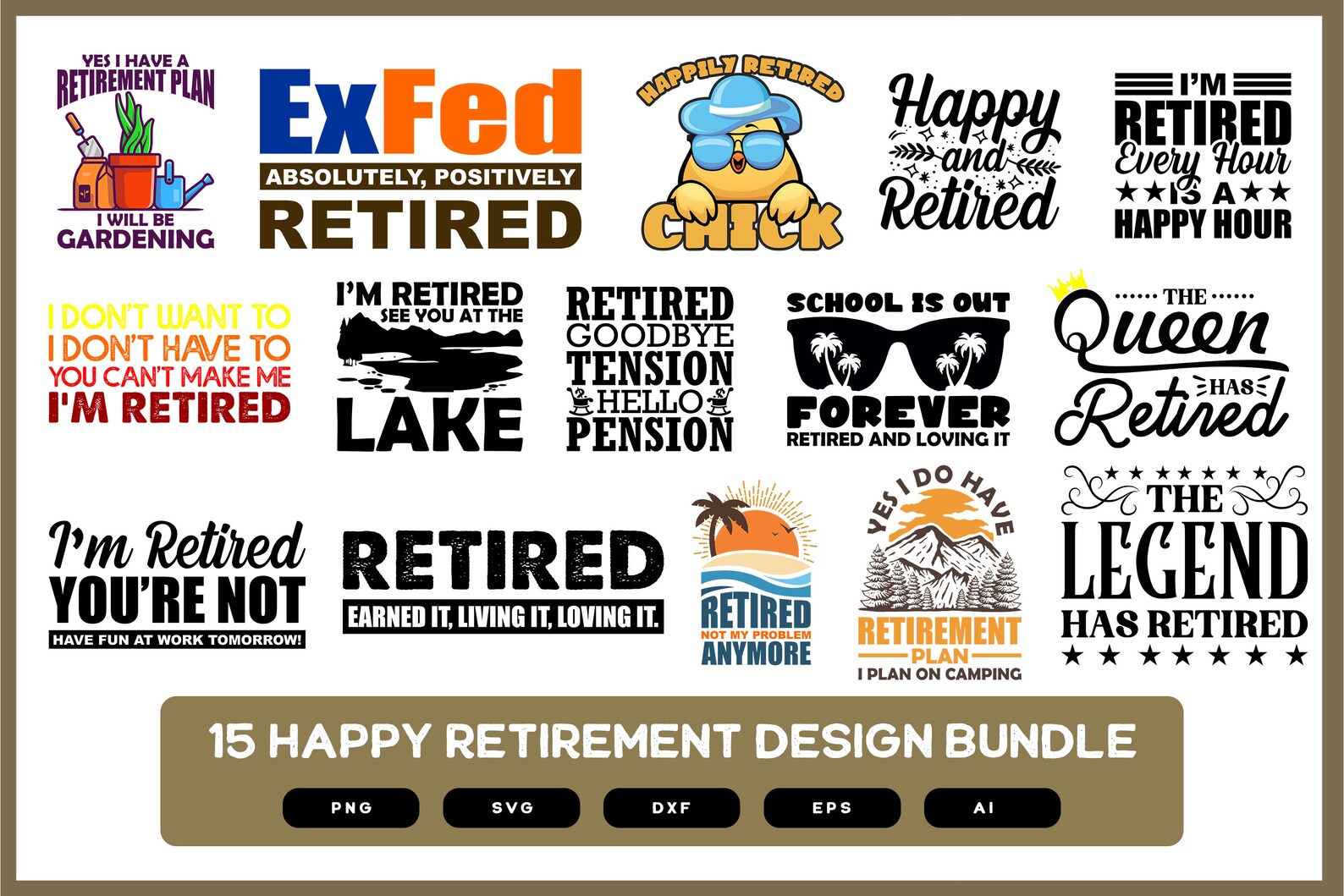 Happy Retirement Design Bundle Happy Retirement Shirt - Etsy