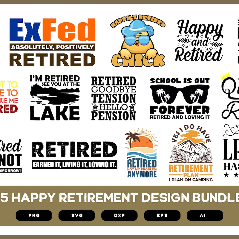Retirement Svg - Etsy