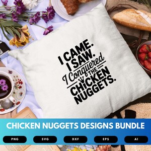 Chicken Nugget SVG Bundle | Funny Food Clipart, Fast Food Silhouette ...