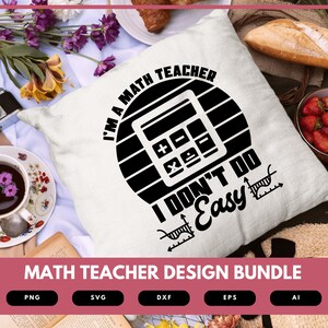 Math Teacher Design Bundle | Math Teacher Saying | Math Teacher SVG ...