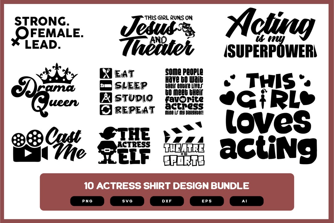 Actress Design Bundle | Actress SVG | Actress Shirt | Actress Funny ...