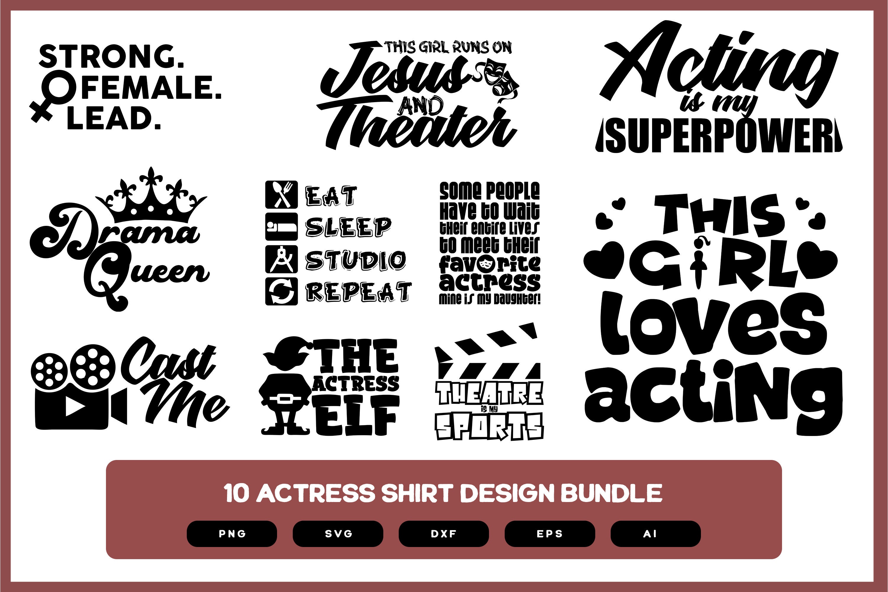 Actress Design Bundle | Actress SVG | Actress Shirt | Actress Funny ...