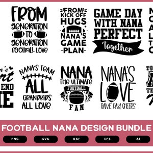 Football Nana SVG Design Bundle | Football Nana SVG | Football Nana ...