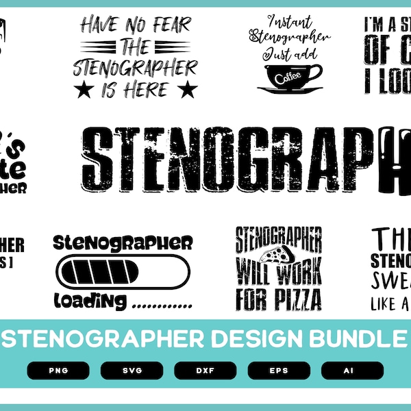 Stenographer Svg - Etsy
