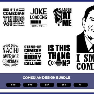 Comedian Design Bundle Funny Comedian Funny Comedian SVG | Etsy