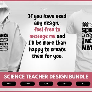 Science Teacher Design Bundle | Funny Science Teacher | Science Teacher ...