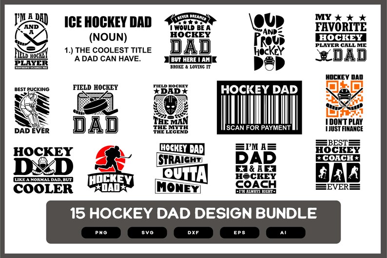 Hockey Dad Design Bundle Hockey Dad Hockey Dad SVG | Etsy