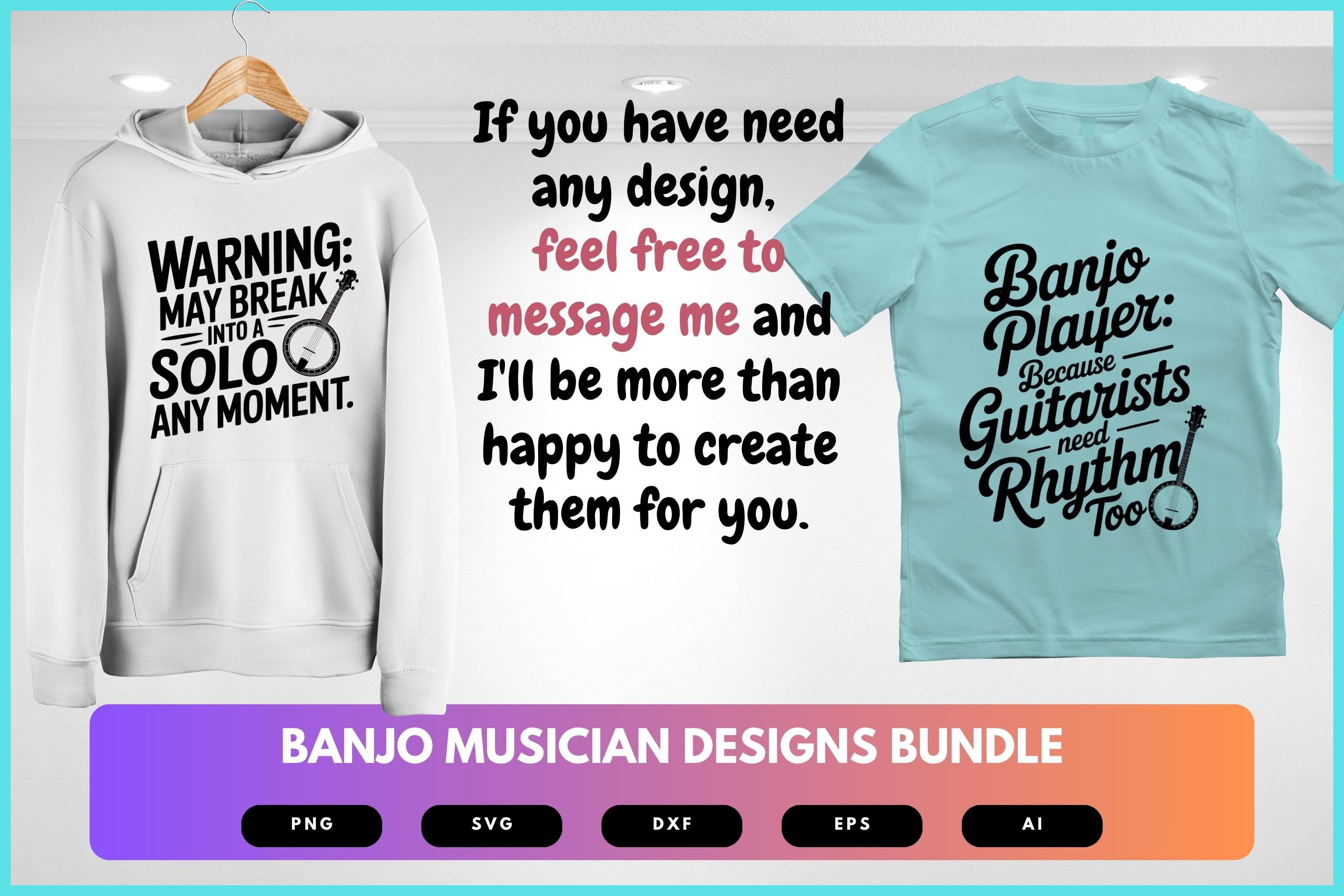 Banjo Musician SVG Bundle | Bluegrass Clipart, Country Instrument ...