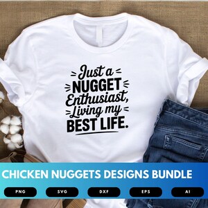 Chicken Nugget SVG Bundle | Funny Food Clipart, Fast Food Silhouette ...