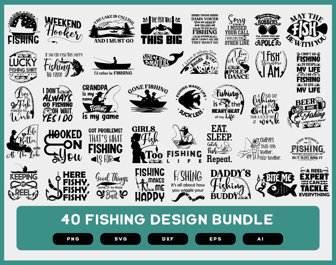 Fishing SVG | Reel SVG | Fish SVG Bundle | Fishing Pole | Fish Hook ...