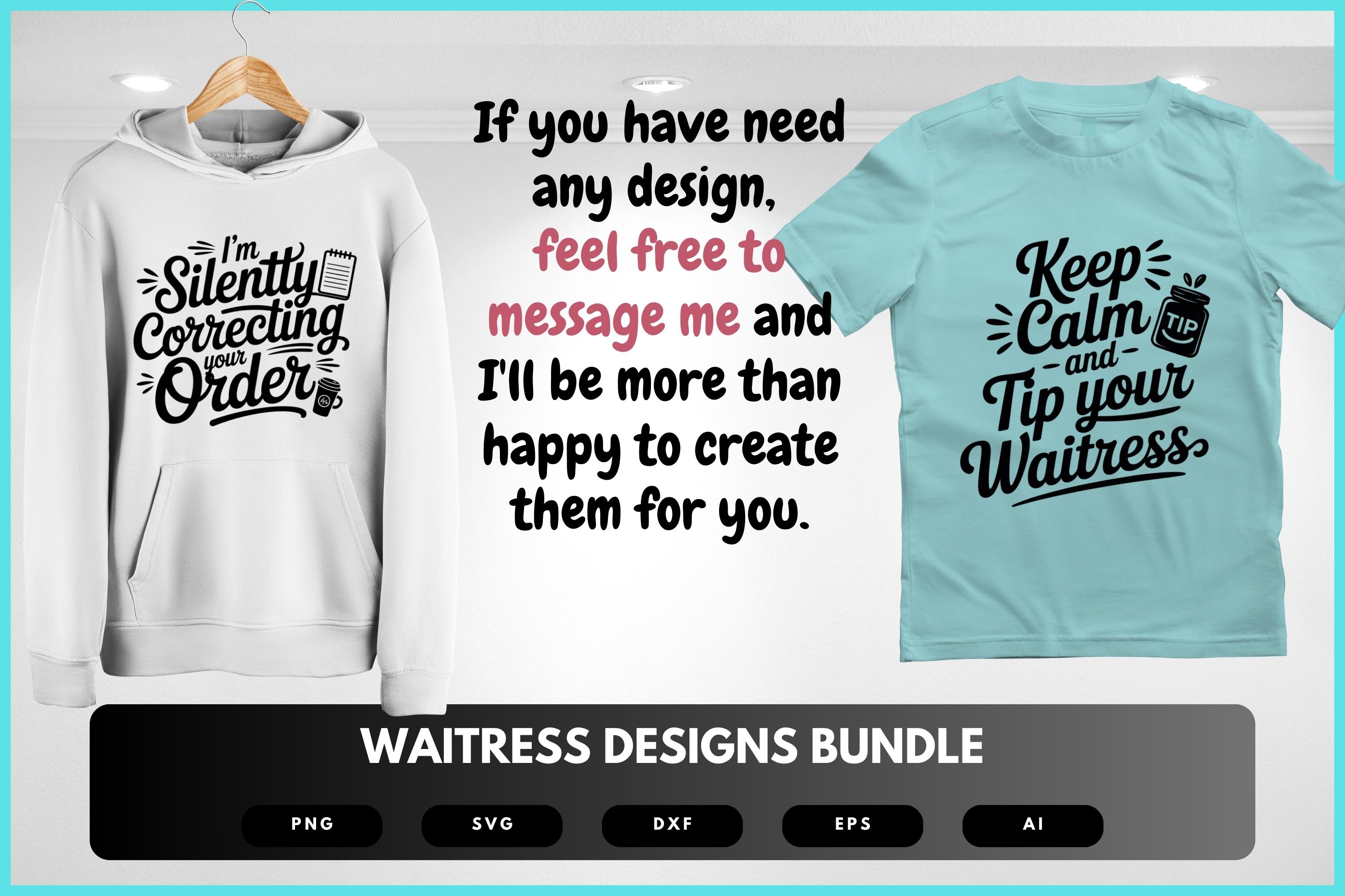 Waitress SVG Bundle | Restaurant Service Clipart, Waitstaff Quote Cut ...