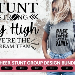 Cheer Stunt Group SVG Design Bundle | Cheer Stunt SVG | Cheer Stunt ...