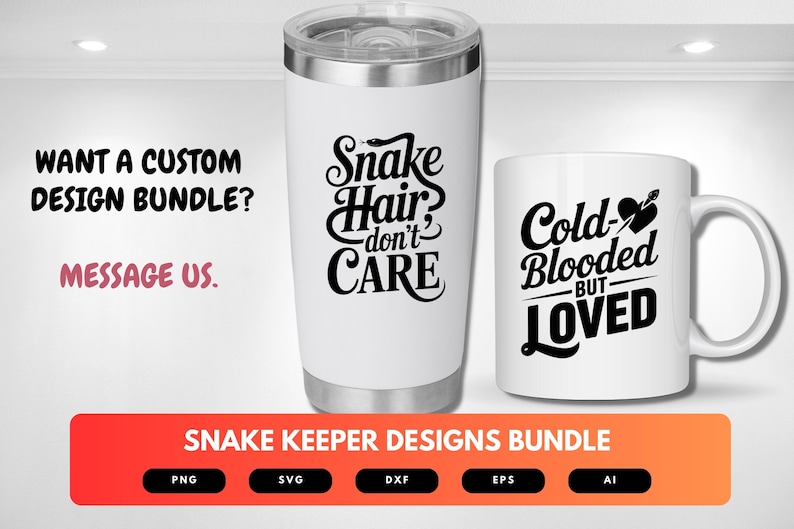 Snake Keeper SVG Bundle | Reptile Lover Clipart, Snake Care Silhouette ...