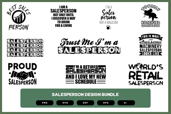Salesperson Design Bundle Salesperson Salesperson SVG | Etsy