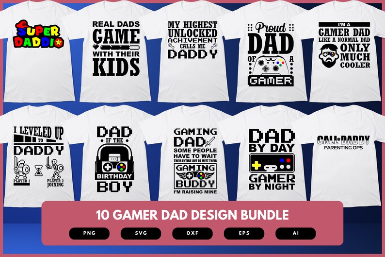 Gamer Dad Gamer Dad SVG Super Daddy Gaming Dad Gamer - Etsy