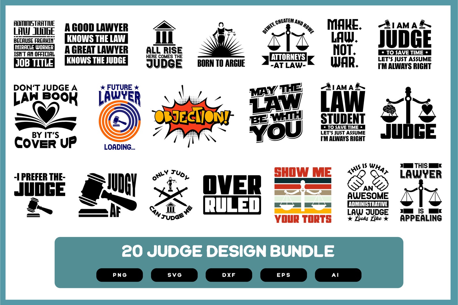 Judge Design Bundle Judge SVG Judge Shirt Judge Funny - Etsy