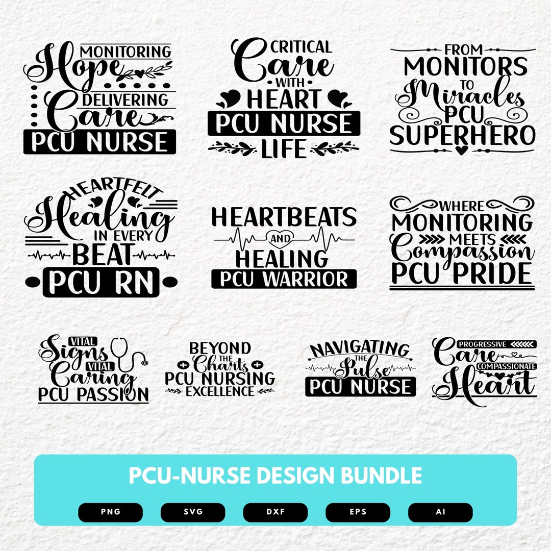 PCU Nurse Svg | Cricut Nurse Designs | PCU Nurse Files | Pcu Nurse Cut ...