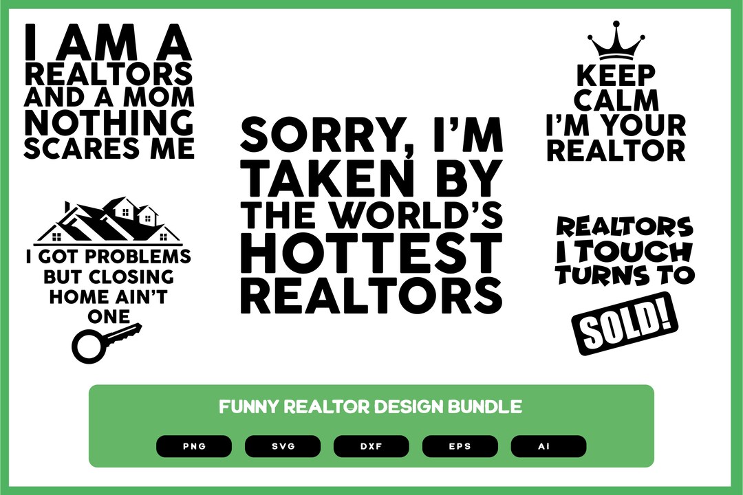 Funny Realtor Design Bundle | Funny Realtor Quotes | Realtor Funny ...