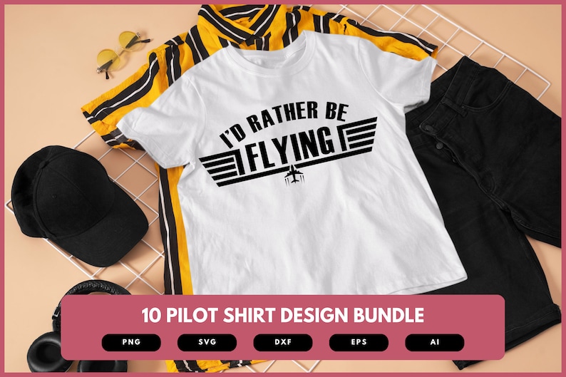 Pilot Shirt Design Bundle Pilot Shirt SVG Pilot PNG - Etsy