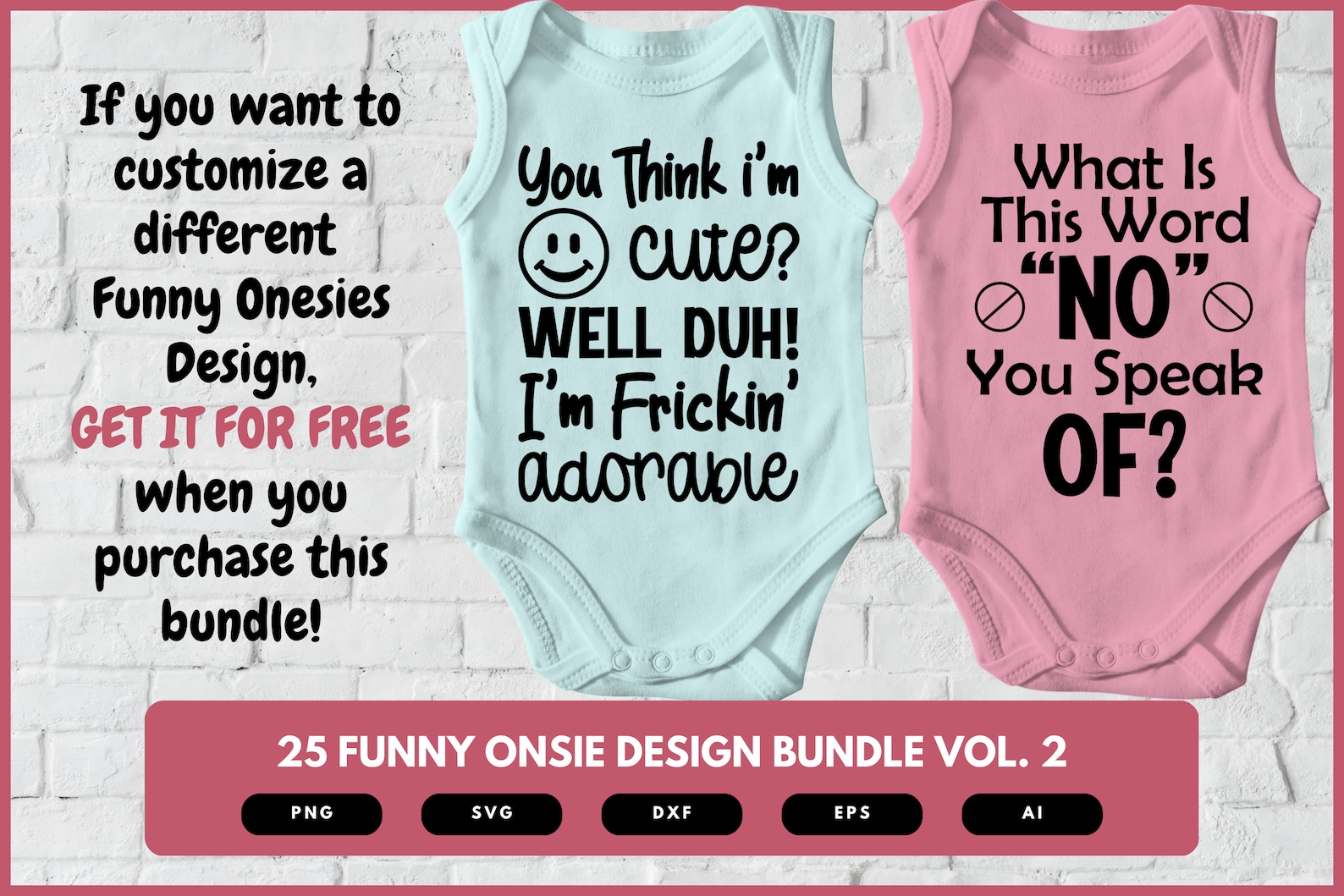 Funny Onesie Design Bundle Vol. 2 | Onesie | Onesie SVG | Baby Dress ...
