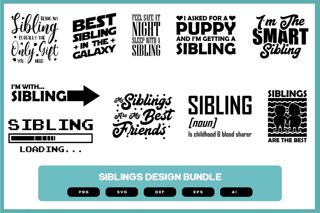 Siblings Design Bundle | Siblings Shirt | Siblings Shirt Design ...