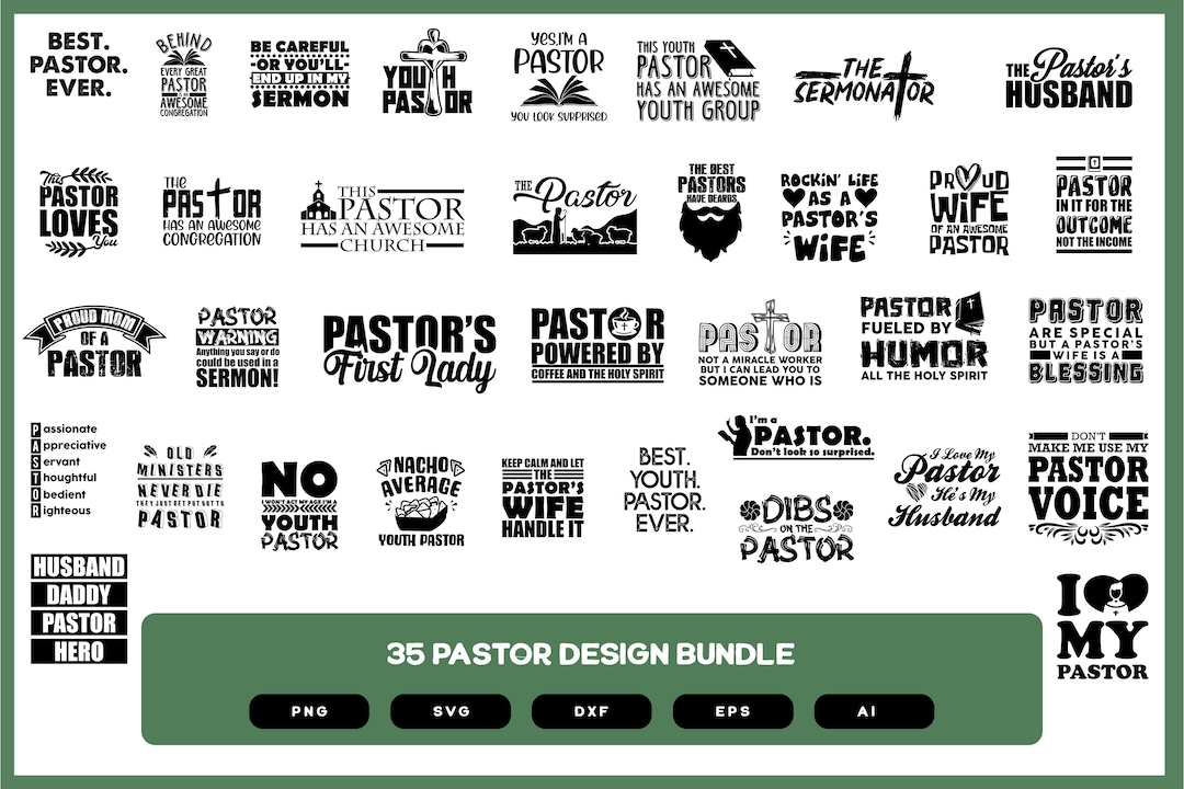 35 Pastors Design Bundle Pastor Shirt Design Pastor Shirt Pastor SVG ...