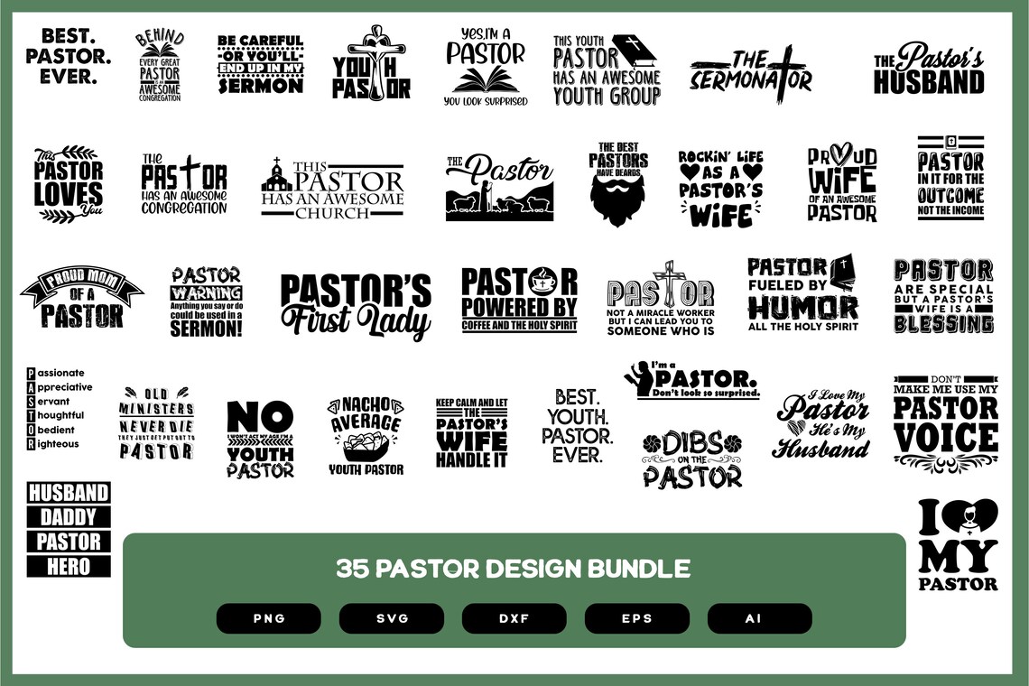 35 Pastors Design Bundle Pastor Shirt Design Pastor Shirt - Etsy
