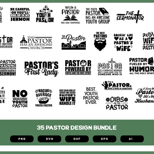 35 Pastors Design Bundle Pastor Shirt Design Pastor Shirt - Etsy