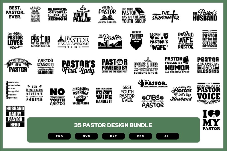 35 Pastors Design Bundle Pastor Shirt Design Pastor Shirt - Etsy