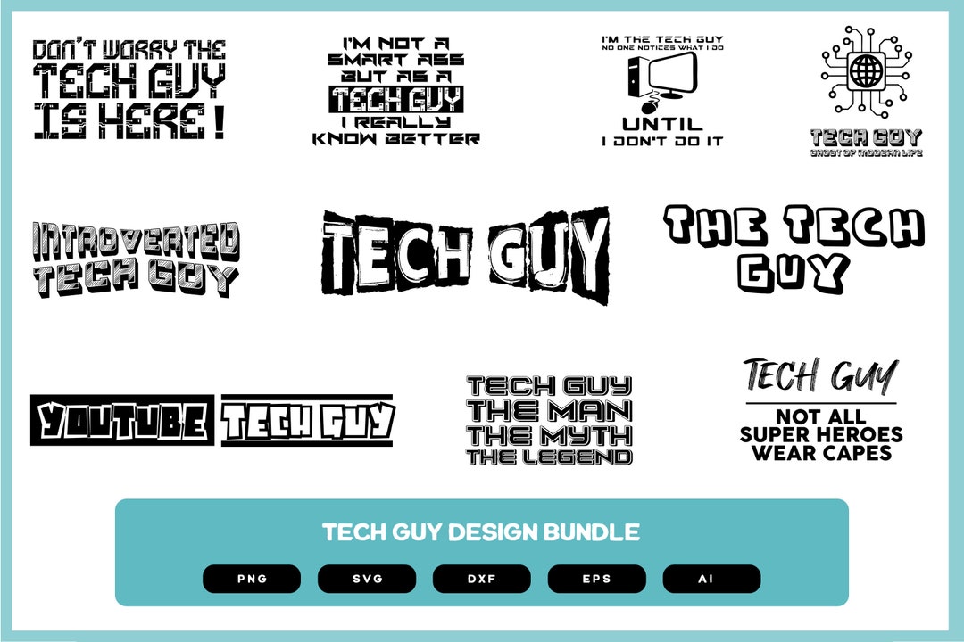 Tech Guy Design Bundle | Tech Guy Shirt | Tech Guy Funny Design | Tech ...