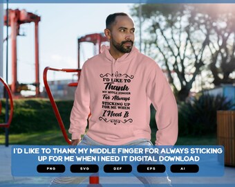 Thank Middle Finger | Etsy