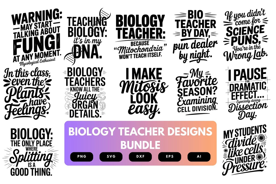Biology Teacher SVG Bundle | Science Clipart, Anatomy ,lab Silhouette ...